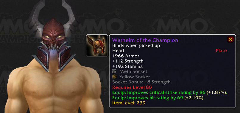 板甲 近战伤害 头部 Warhelm of the Champion